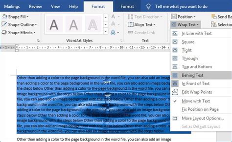 how to add a picture background to a paragraph in word excelnotes