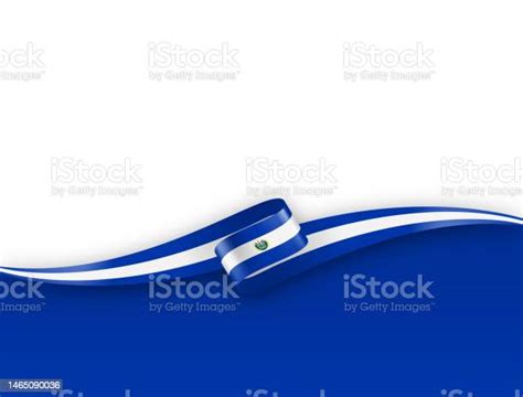엘살바도르 국기 리본 엘살바도르 국기 배경에 긴 배너 템플렛 복사를 위한 공간 벡터 스톡 일러스트레이션 3차원 형태에 대한 스톡 벡터 아트 및 기타 이미지 Istock