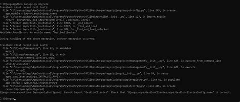 Python Cómo Resuelvo Este Problema Al Migrar Un Proyecto Django