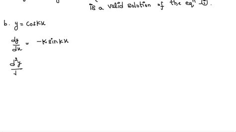 Solved Consider A Differential Equation Y” K2 Y Where K Is A Constant Show That The Three
