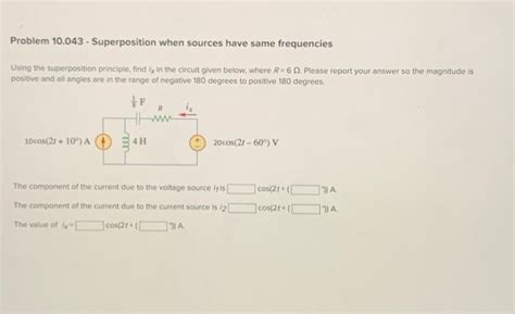 solved problem 10 043 superposition when sources have same