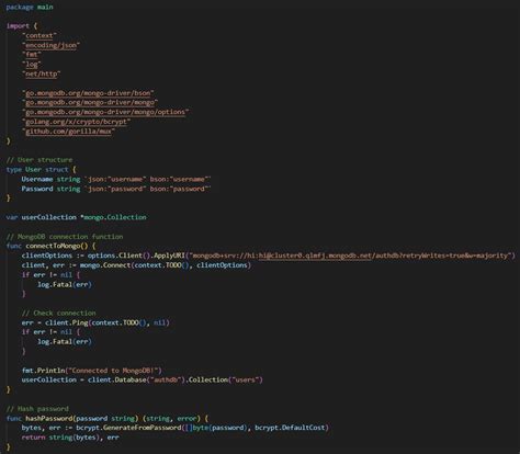 golang mongodb webdevelopment authentication go learningjourney