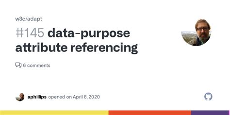Data Purpose Attribute Referencing Issue 145 W3c Adapt GitHub