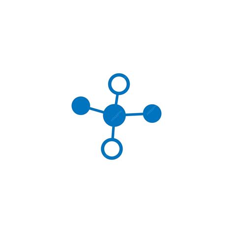 Premium Vector Blue Molecule Logo Vector Icon Illustration