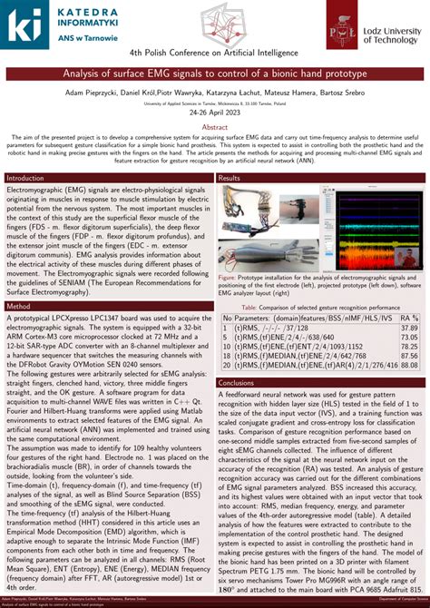 Pdf Analysis Of Surface Emg Signals To Control Of A Bionic Hand Prototype