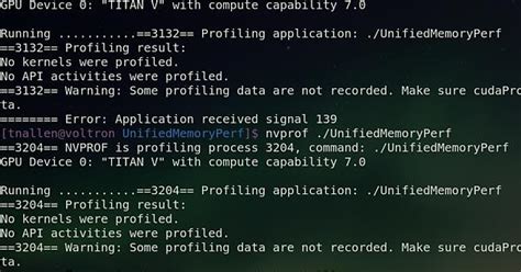 Unified Memory Signal 139 Cuda 101 Visual Profiler And Nvprof