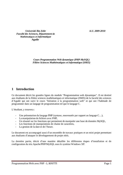 Initiation Php Mysql Création De Site Web Dynamique Nouvelles Locales