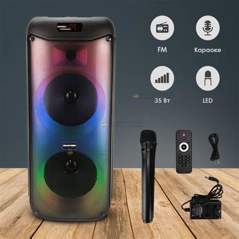 Портативная Bluetooth Колонка Kolav C2804 с Радио Караоке Флешкой Портативная Блютуз Колонка