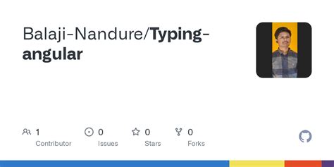 github balaji nandure typing angular