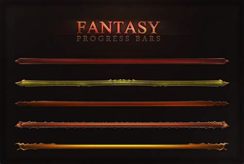 fantasy progress bars by evil s on deviantart progress bar game ui