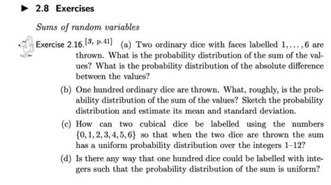Solved Sums Of Random Variables Exercise 216 3 P41