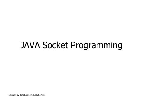 Ppt Java Socket Programming Powerpoint Presentation Free Download