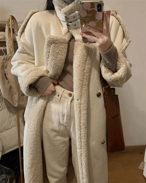 최저가 버클 양털 무스탕 퍼 뽀글이 롱코트 에이블리