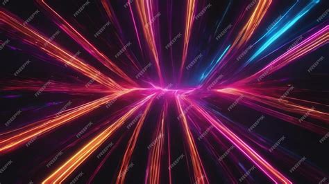 Premium Photo Abstract Neon Light Streaks Lines Motion Background