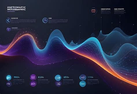 Futuristic Infographic With 3d Wave Points Premium Ai Generated Image