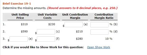solved determine the missing amounts round answers to 0