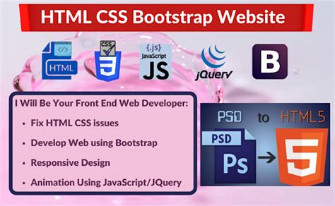 Create Static Html Css Bootstrap Website And Landing Page By Ahmed