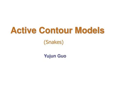 Ppt Active Contour Models Powerpoint Presentation Free Download Id