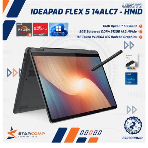 Promo Lenovo Ideapad Flex Alc Hnid Amd Ryzen U Gb Gb Wuxga Ips Flip With