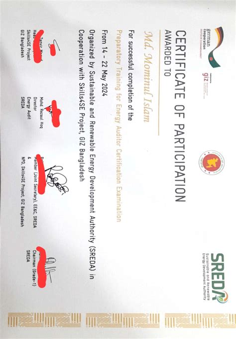 Md Mominul Islam On Linkedin Alhamdulillah Finished 7days Training About Energy Auditing