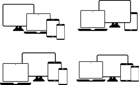 Digital Devices Icon And Responsive Web Design Icon Set Responsive Digital Devices Icon