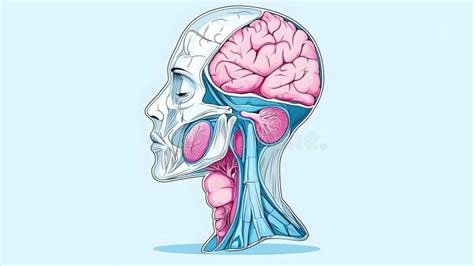 Cross Sectional View Of Human Thyroid Gland Anatomy Stock Illustration