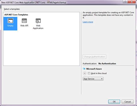 Htmlasstartup Project Dialog1 Talking Dotnet