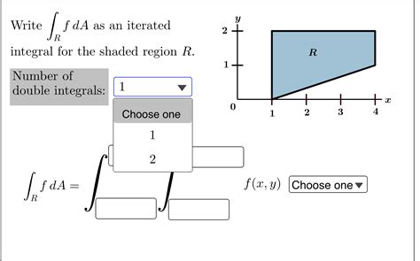 Solved Y Write F DA As An Iterated R Integral For The Shaded Chegg