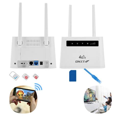 Lte Cpe 4g Router 2 Gain Antennas Rj11 Rj45 Ports With Sim Card Slot