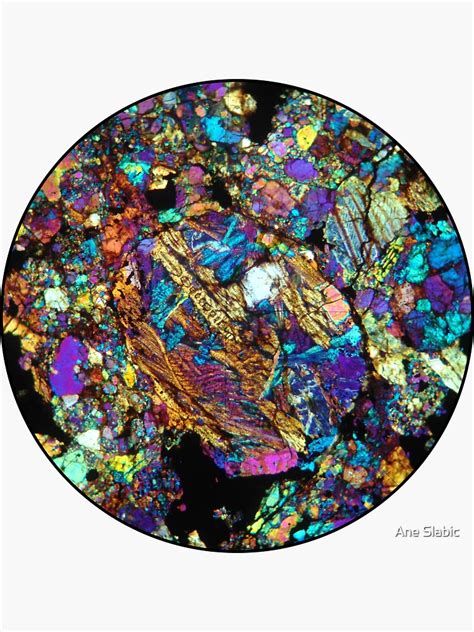 Chondrule Contained In Meteorite Thin Section Sticker By Croatia427