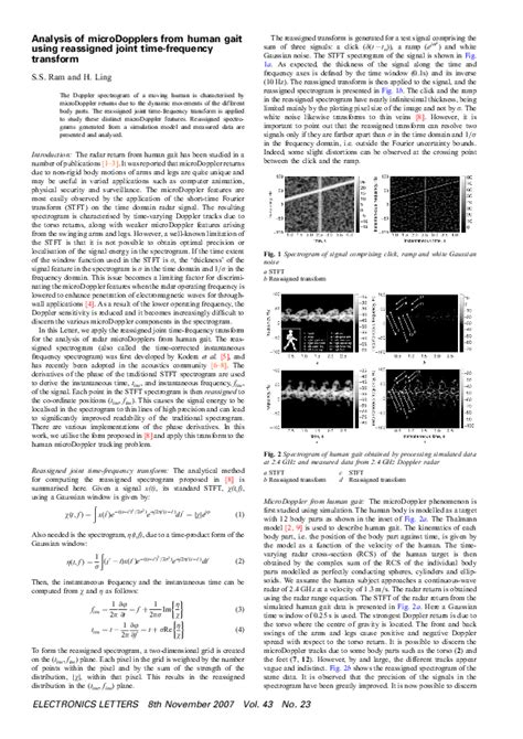 pdf analysis of microdopplers from human gait using reassigned joint