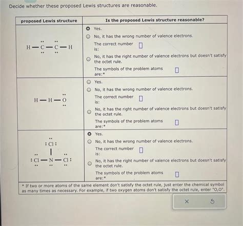 Solved Decide Whether These Proposed Lewis Structures Are