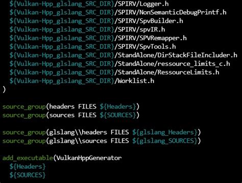 i have edited the cmakelist for bring glm glfw and glslang · issue