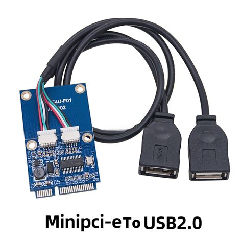 Mini PCI Express To Dual USB Adapter Card MPCIe To 5 Pin 2 Port USB2 0 Converter For Full Half