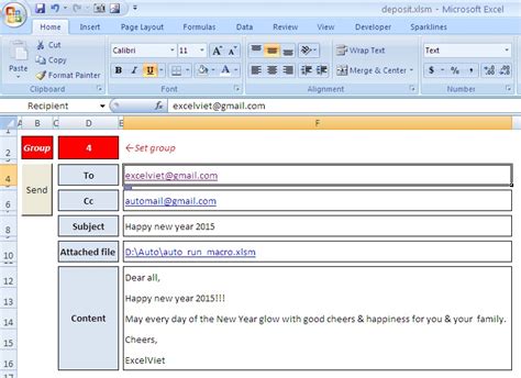 Gửi Email Hàng Loạt Từ Outlook Bằng Excel Macro Vba Hàm Excel