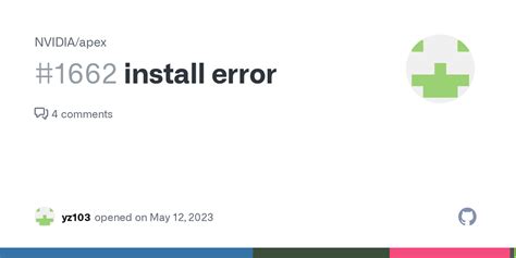install error · issue 1662 · nvidia apex · github