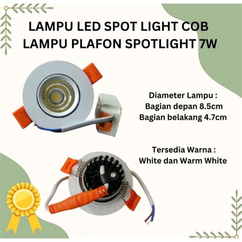 Jual Lampu Cob Spotlight Led Spot Light Lampu Sorot Cob Plafon W W W W Shopee Indonesia