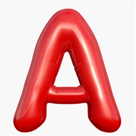 호 풍선 문자 H 레드 모델 3d 모델 22 Max 3ds Fbx Obj Unknown Free3d