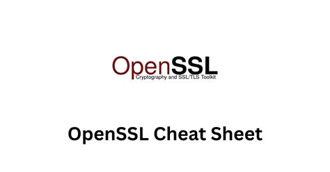 Openssl Cheat Sheet
