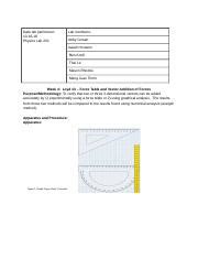 Lab Force Table And Vector Addition Of Forces Date Lab Performed Physics Lab