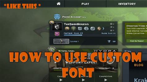 How To Change The Font In CSGO Tutorial YouTube