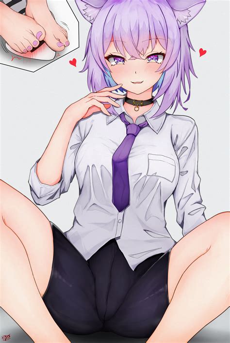 Nekomata Okayu And Onigirya Hololive Drawn By Mtnext Danbooru