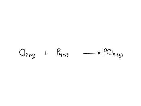 Solved Phosphorus Pentachloride Gas Pcl5 Is Formed By The Reaction Of Chlorine Gas Cl2 And