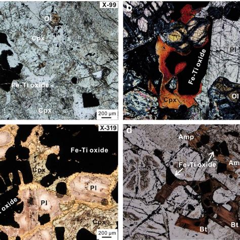 The Occurrences Of Silicates And Fe Ti Oxides From Different Download Scientific Diagram
