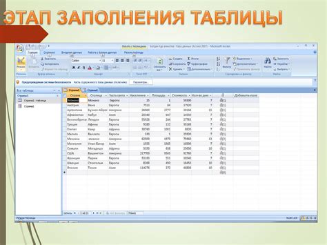 Создание таблиц Связи между таблицами Создание базы данных Работа с