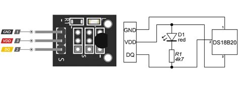 Датчик температуры Ds18b20 цифровой модуль Ky 001