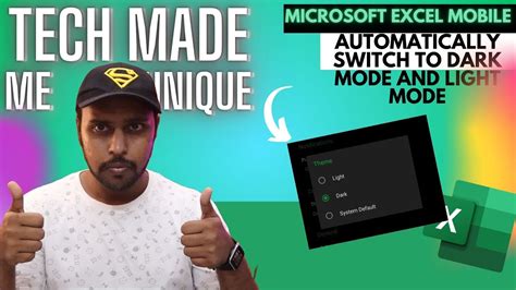 How To Get Microsoft Excel Mobile To Automatically Switch To Dark Mode