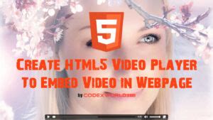 Build A Html Video Player With Custom Controlsbuild Html Video Player With Custom Controls By
