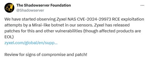 Zyxel Nas Devices Eol Models Patched For Critical Code Execution Vulnerabilities Cve 2024