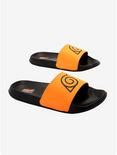 Naruto Shippuden Hidden Leaf Orange And Black Slide Sandals Hot Topic